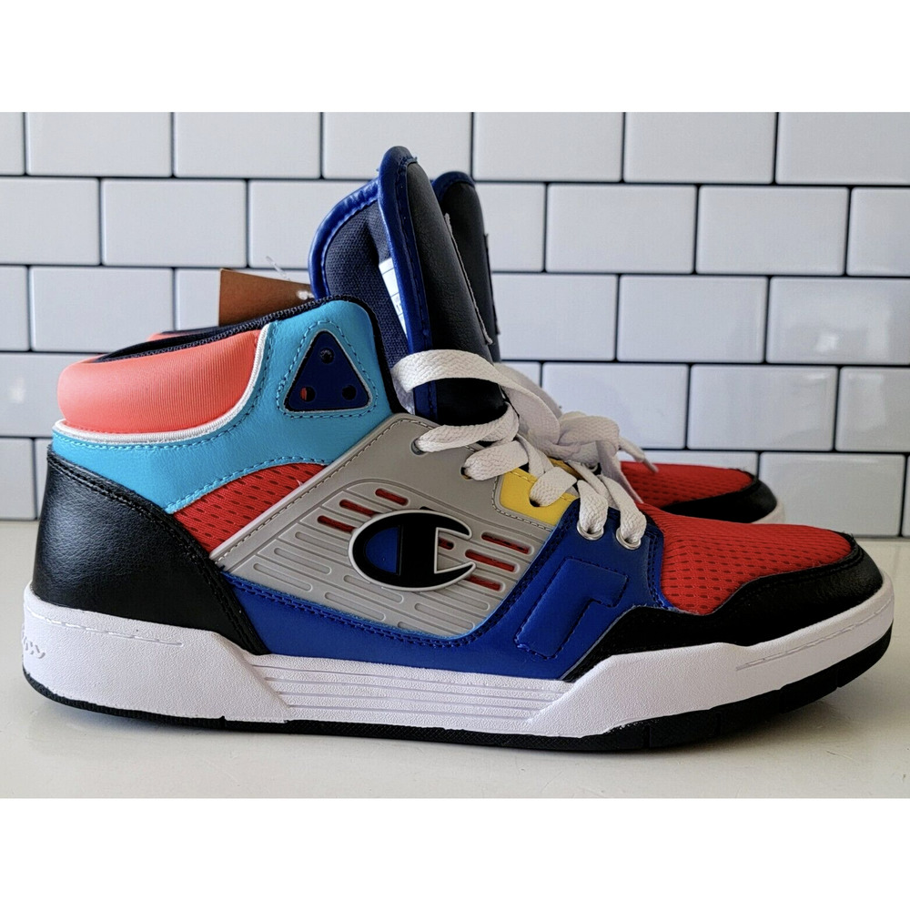 Champion 3 On 3 Hi Top Retro Basketball Shoes Black R… - Gem